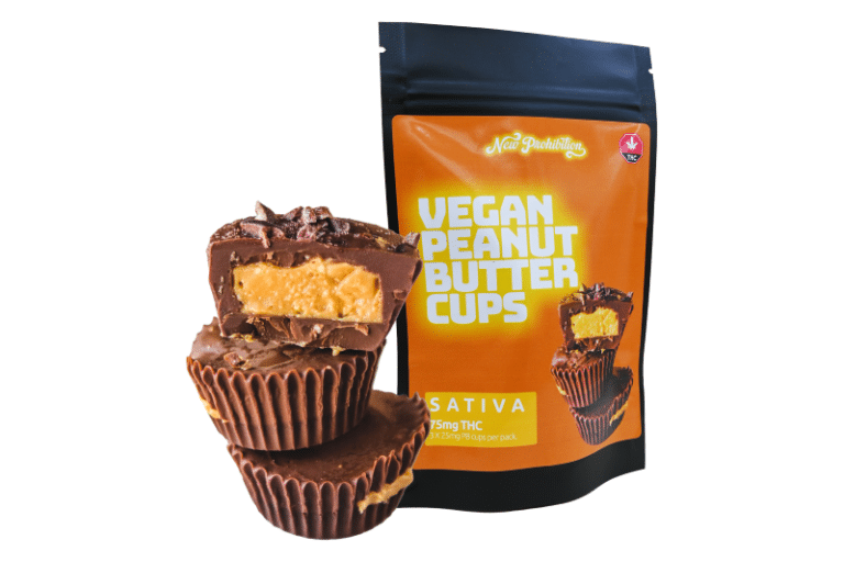 New Prohibition Sativa Vegan Peanut Butter Cups – 75mg THC | Canada ...